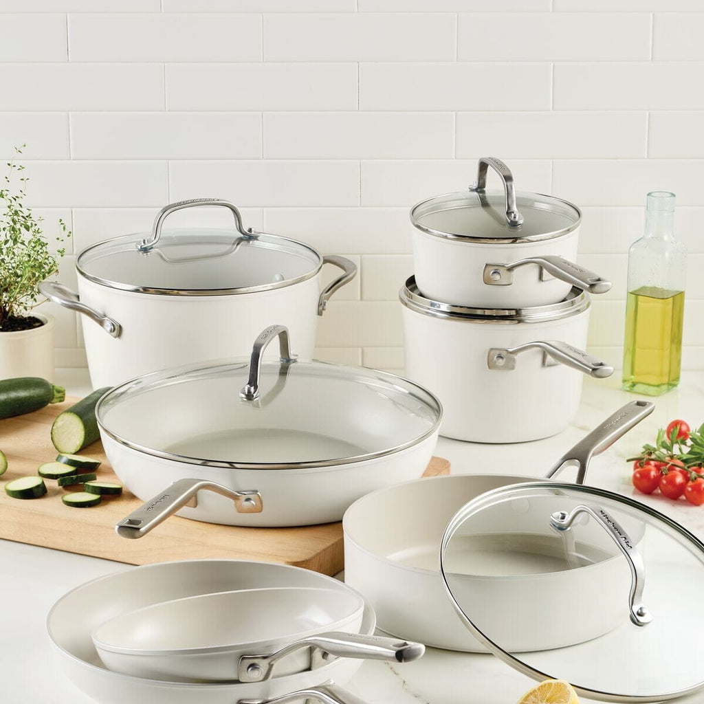 KitchenAid 12pc Hard Anodized Ceramic Cookware Set - White – Meyer Canada