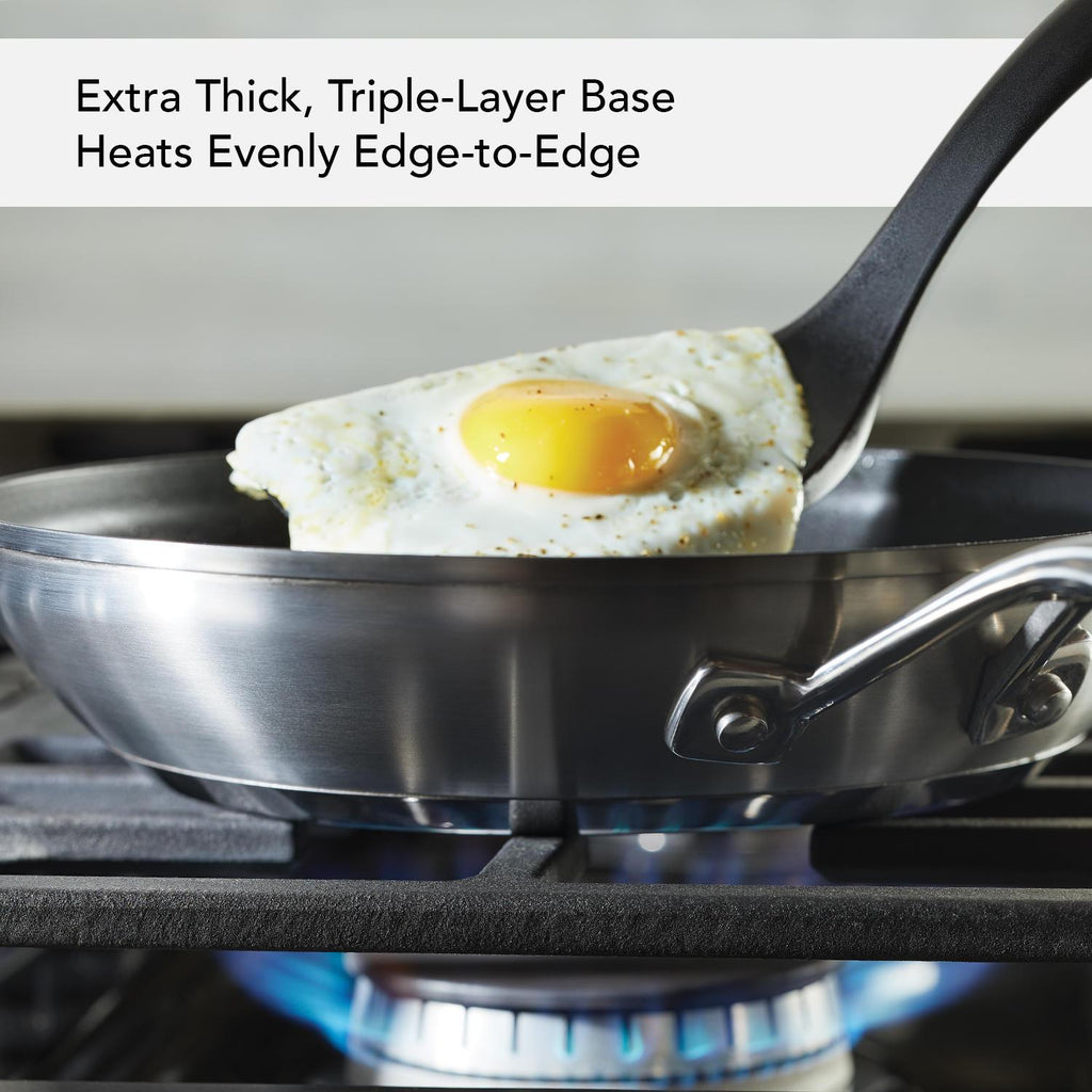 KitchenAid 3-Ply Base Stainless Steel Nonstick Frying Pan, 9.5-Inch, B ...