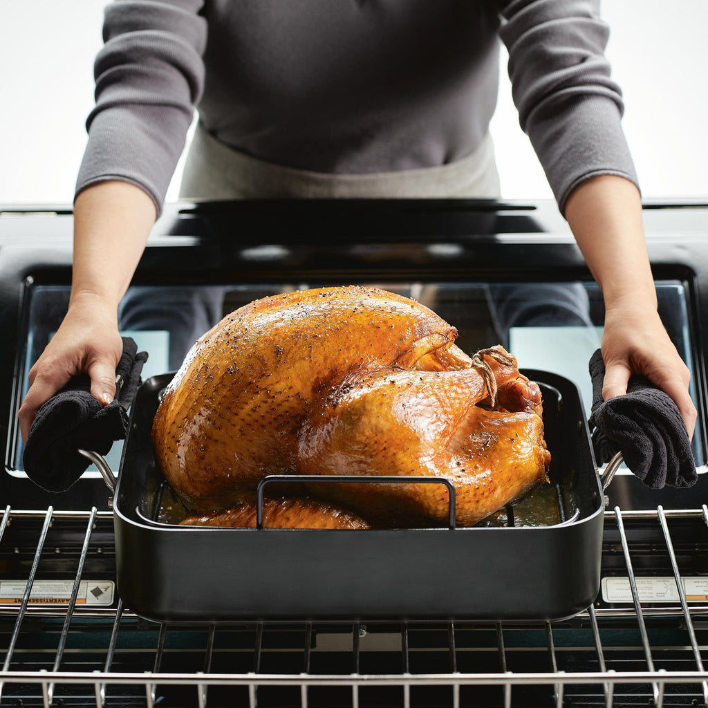 KitchenAid Hard Anodized Roaster with Removable Nonstick Rack, 13-Inch ...